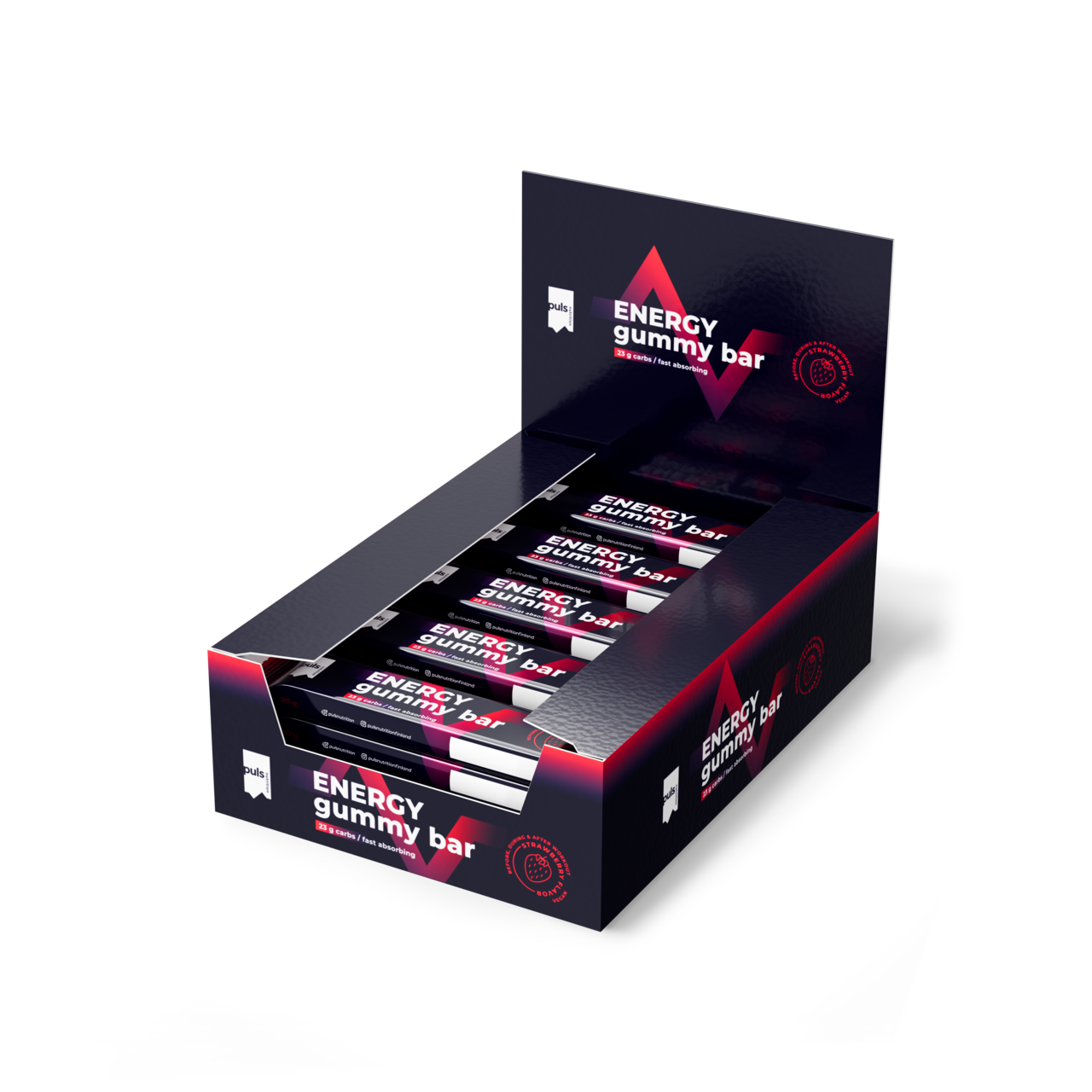 ENERGIA Gummy patukka mansikka 30g 20 kpl – PULS Nutrition